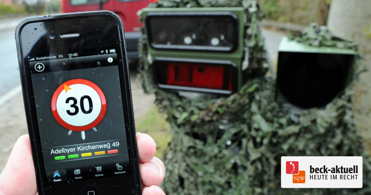 : Fahrer muss bei Nutzung einer "Blitzer-App" durch Beifahrerin zahlen ...