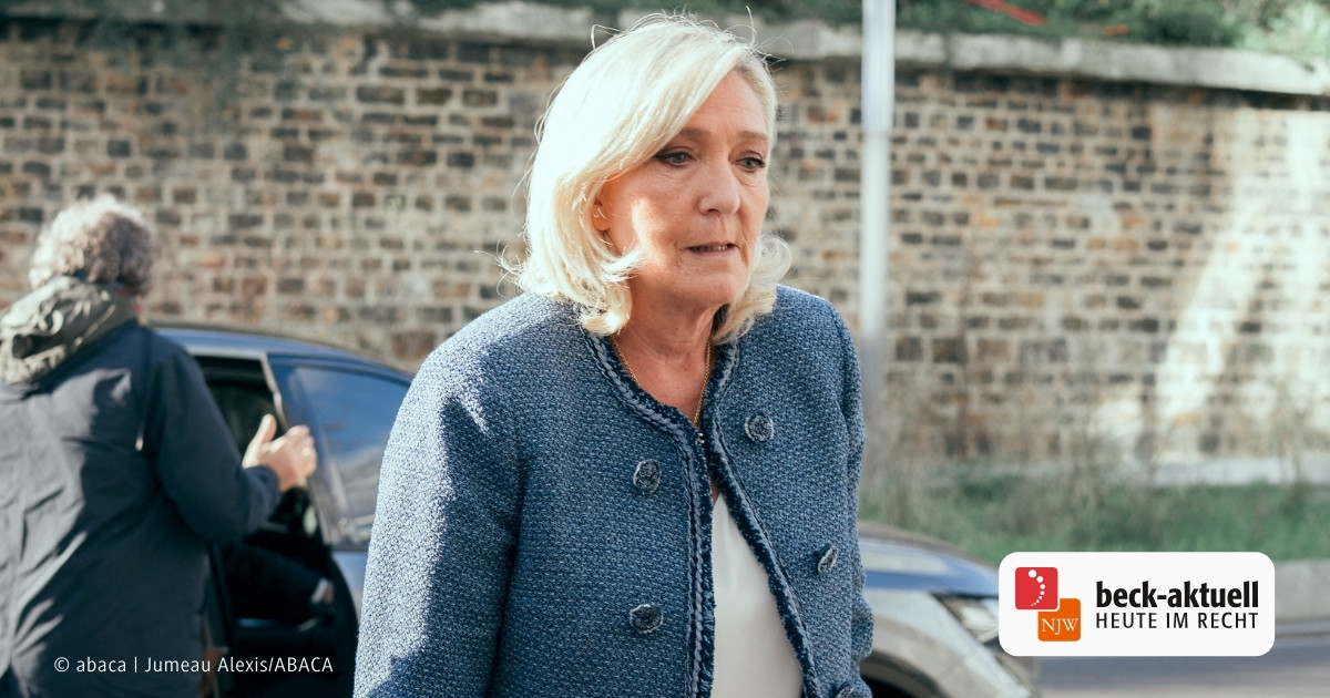 Die Unwählbare: Marine Le Pen zu Haftstrafe verurteilt | beck-aktuell