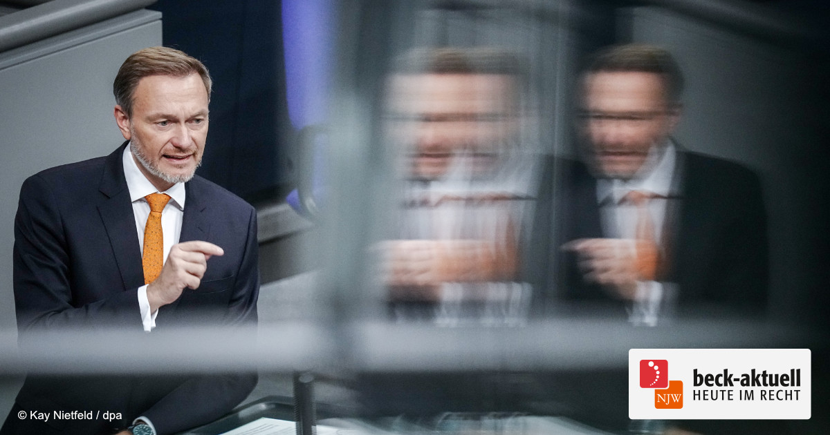 : Lindner plant kleine Reform der Schuldenbremse | beck-aktuell